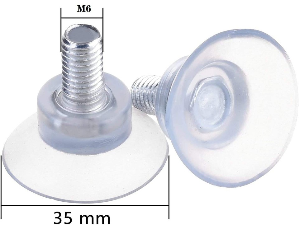 4-Pack Rubber Strong Suction Cup Replacements for Glass Table Tops with ...