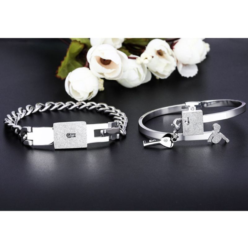 Love Heart Lock Bracelet Bangle + for Key Pendant Bracelet Kit for ...