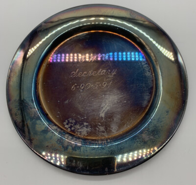 6" ONEIDA Silverplated? Wine Drip Tray Serving Coaster Doily Accent ...