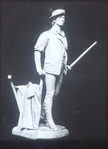 The Minute Man, Daniel C. French Statue, c1929 Magic Lantern Glass ...