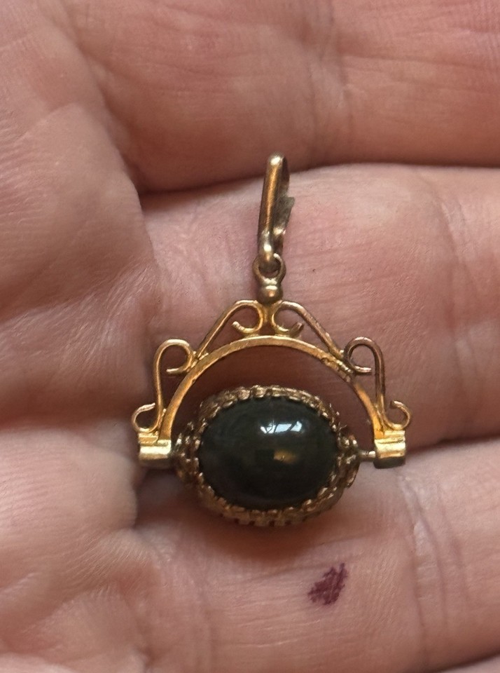 Antique 9ct Gold Pocket Watch Fob three stone Spinning Fob | eBay UK