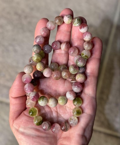 Watermelon Tourmaline 11.4mm Pink & Green Gradient Gemstone, Healing ...