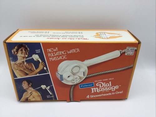 Vtg Pollenex Dial Massage Showerhead Handheld MODEL DM 200 4 In 1 ...