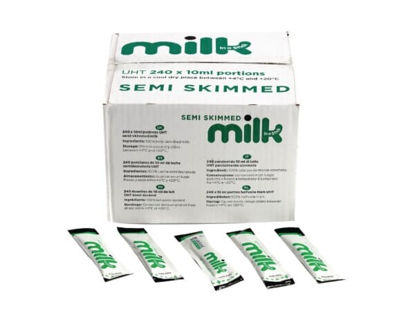 Lakeland Semi-Skimmed UHT Milk Sachets 240 Sticks x 10ml Ideal For ...