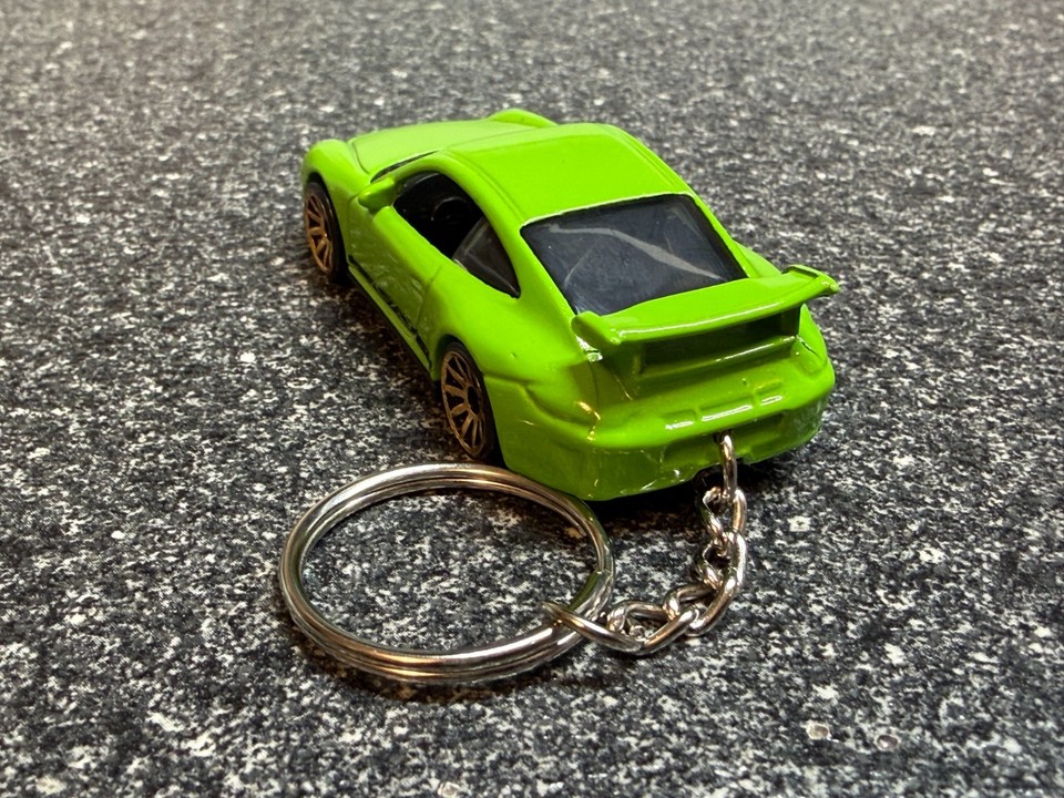 Fits Porsche 911 GT3 997 Lime RS Lime Green Keychain Hot Wheels ...