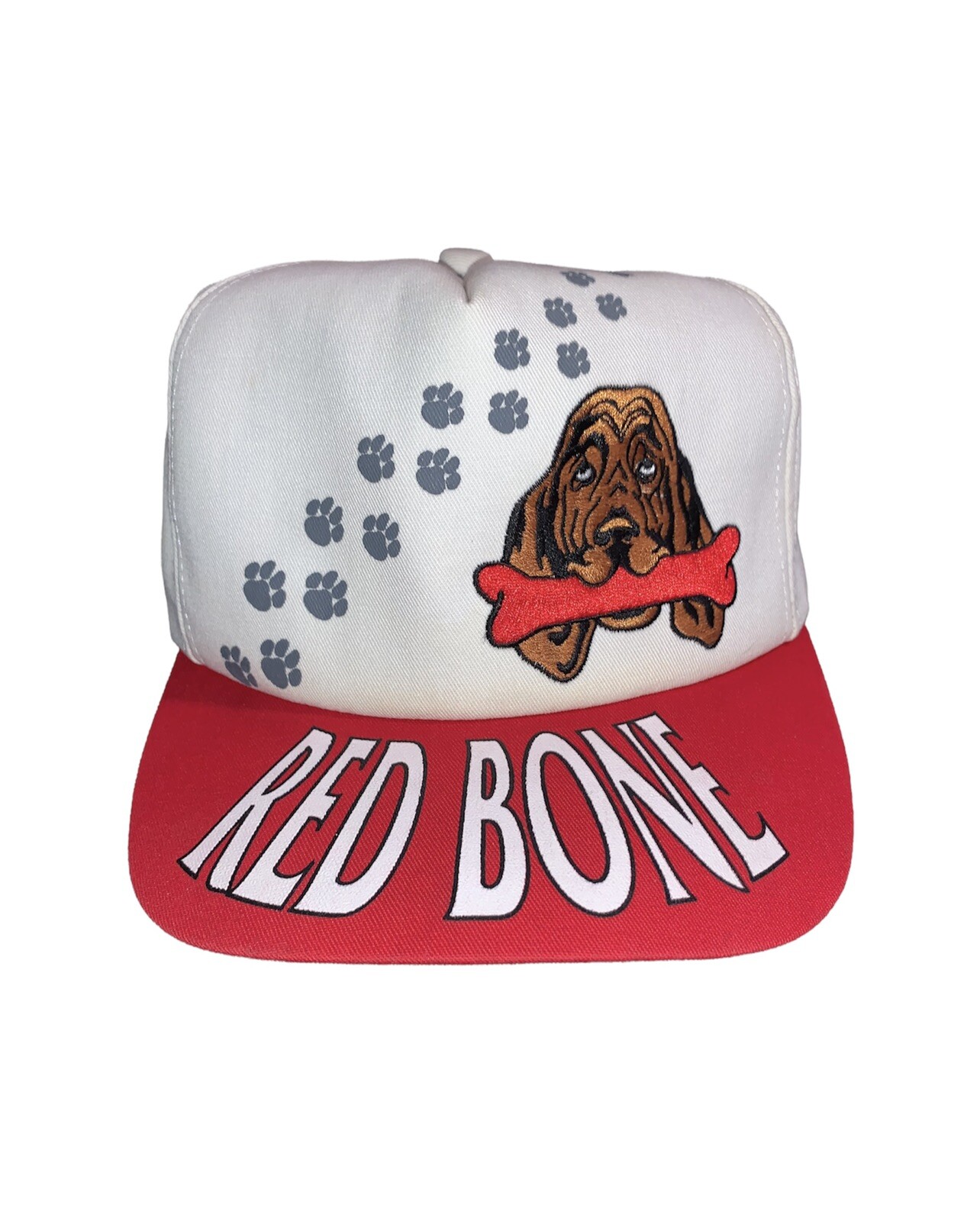 Vintage Red Bone Red Lager Allover Print Snapback Hat… - Gem
