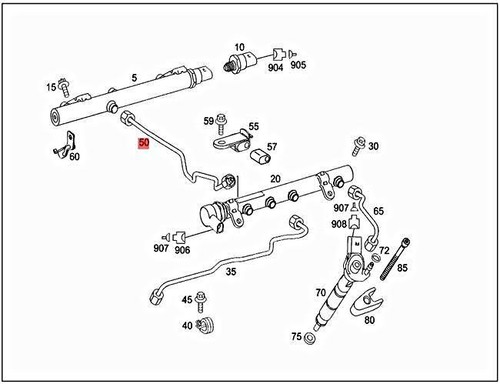 Genuine MERCEDES Pressure line 6420700900 | eBay