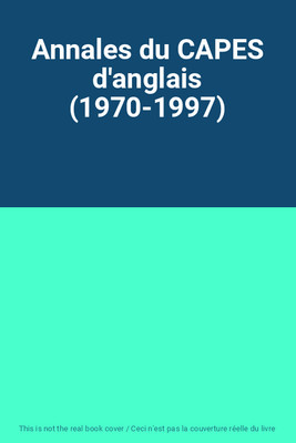Annales du CAPES d'anglais (1970-1997), Unknown | eBay