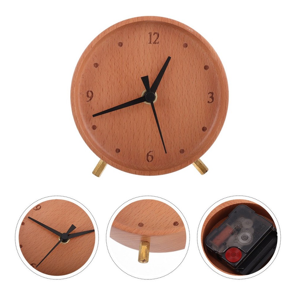 Modern Table Analog Clock Counter for Office Decorative Small Desk ...