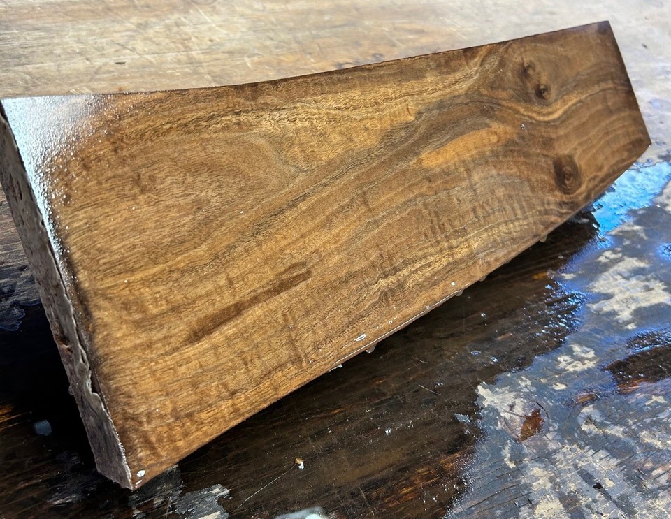 INSANELY! TIGER STRIPED BURL Claro Walnut Gunstock Stock Blank Shotgun ...