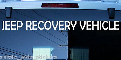 Big 600mm RECOVERY VEHICLE 4x4 Stickers Suit Patrol Landcruiser bullbar ...