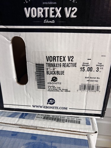 NEW - NIB 15lb Ebonite "VORTEX V2" UNDRILLED | eBay