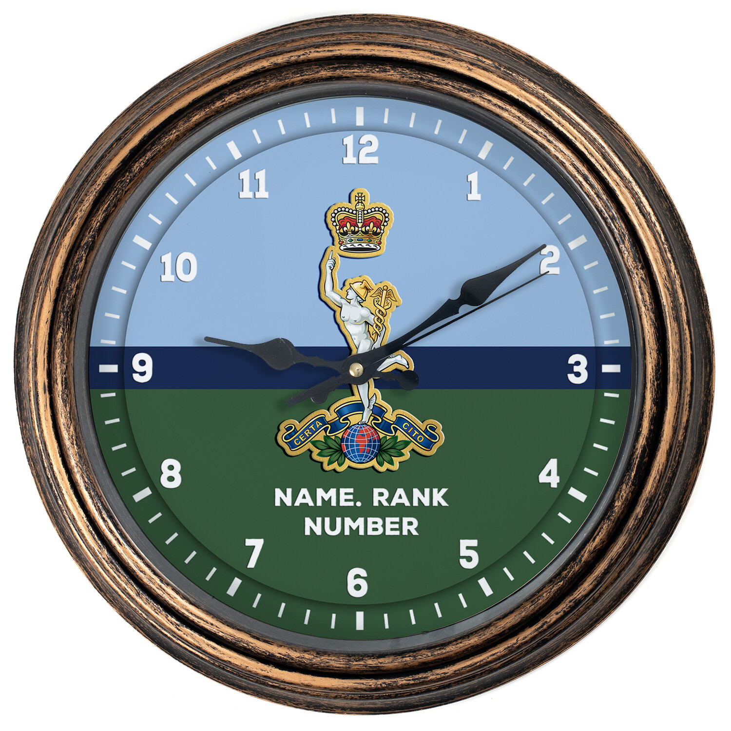 Personalised Military Clock Royal Corps of Signals Round Hanging Wall ...