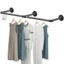Heavy Duty Hanging Clothes Rack Wall Mounted Hanging Rod Detachable ...