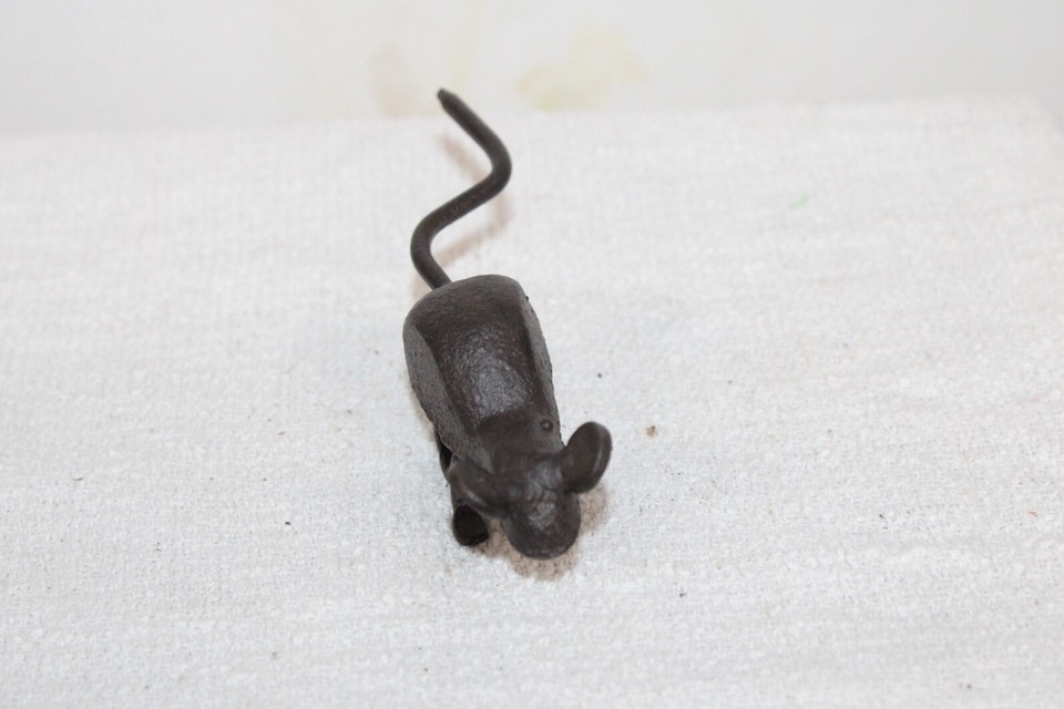 Antique Vintage Style Cast Iron Mouse Rat Paper Weight 4'' long ...