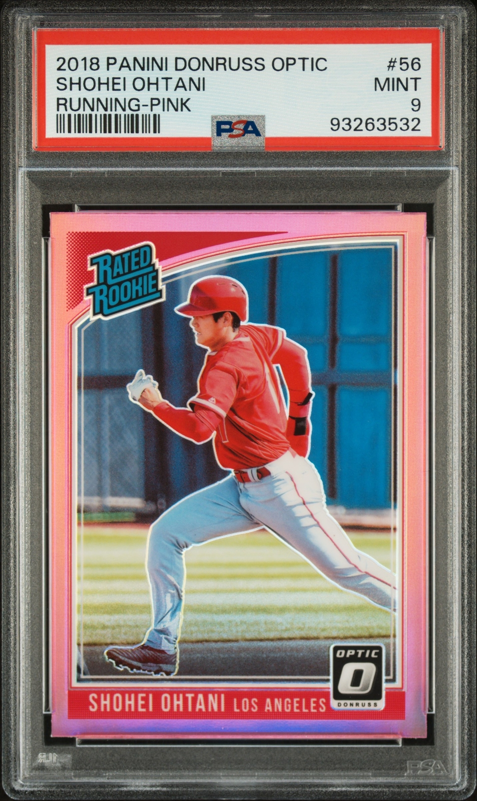 Shohei Ohtani 2018 Optic #56 Rated Rookie - Pink (Running) Price Guide ...