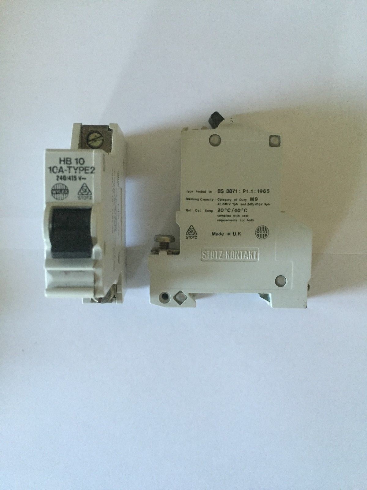 WYLEX STOTZ HB SINGLE POLE MCB TYPE 2 BREAKER 5A 10A 15A 20A 40A | eBay UK