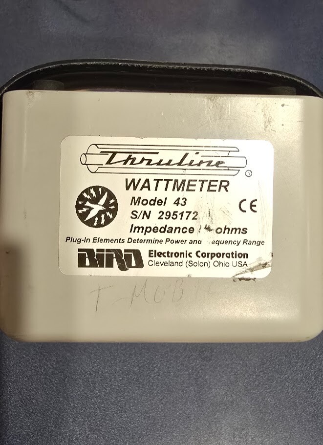 Bird model 43 thruline wattmeter 50 ohms with hard case, see ...