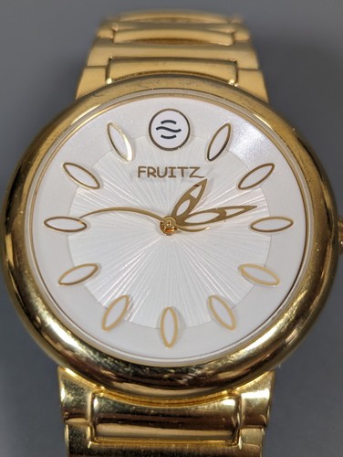 Fruitz By Philip Stein Gold Tone Dial Round Case Stainless Steel Band ...