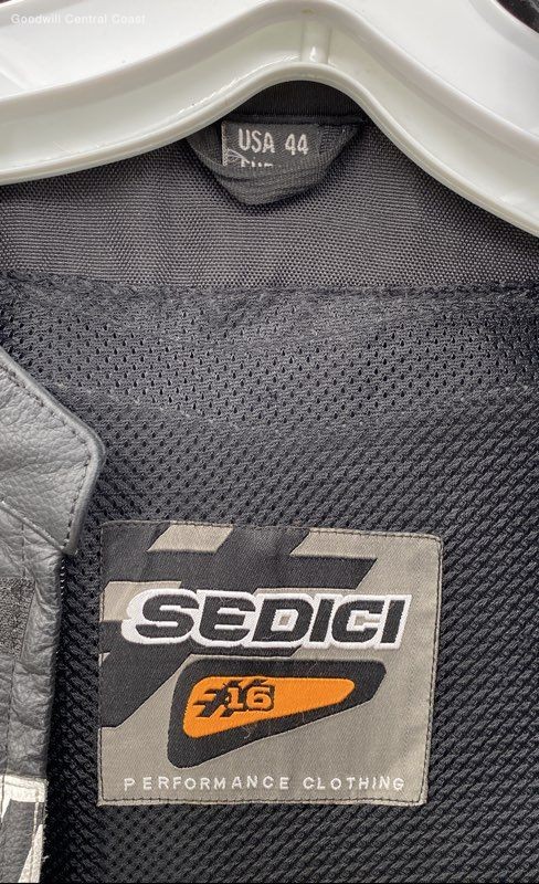 Sedici Men's Black Leather Blend Motorcycle Jacket - Size 44 | eBay
