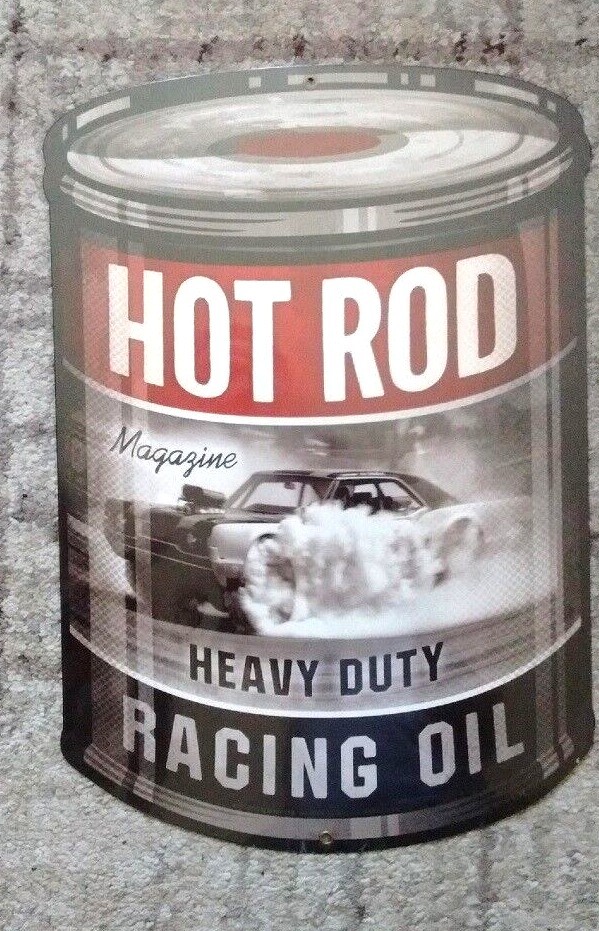 Hot Rod Racing Oil Sign 20 Inch Heavy Metal Shop Office Auto Garage ...