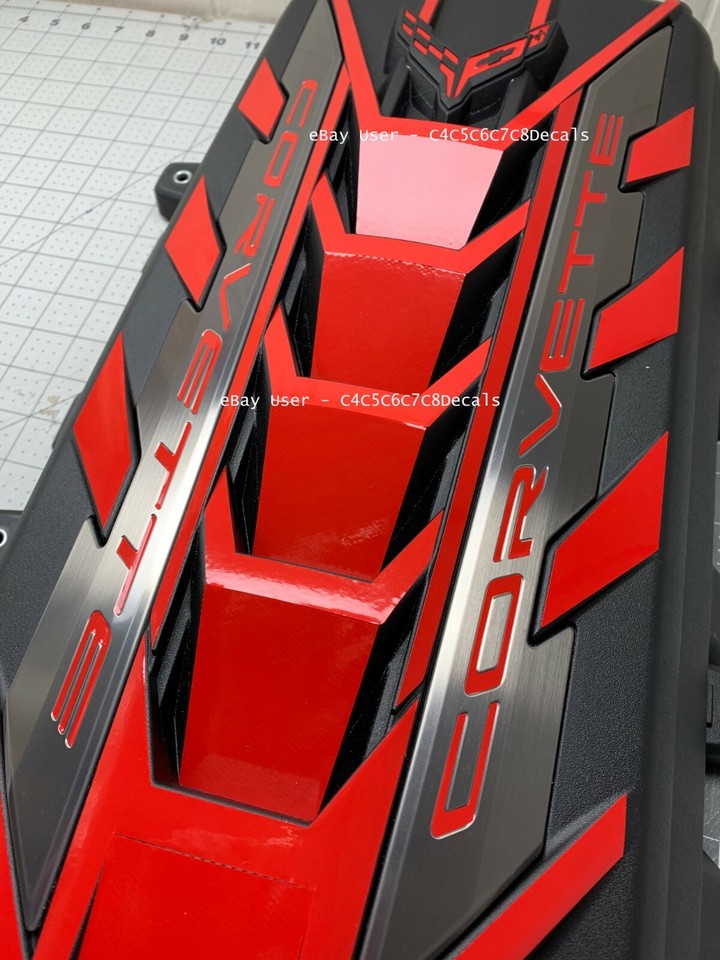 FITS Chevy Corvette StingRay C8 Engine Cover Decal 20 21 22 23 24 LOTS ...