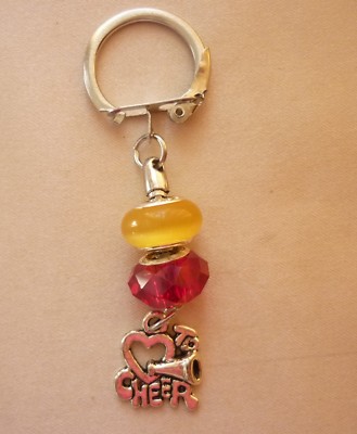NRL Brisbane Broncos Key Ring Chain Maroon Gold glass beads Love to ...