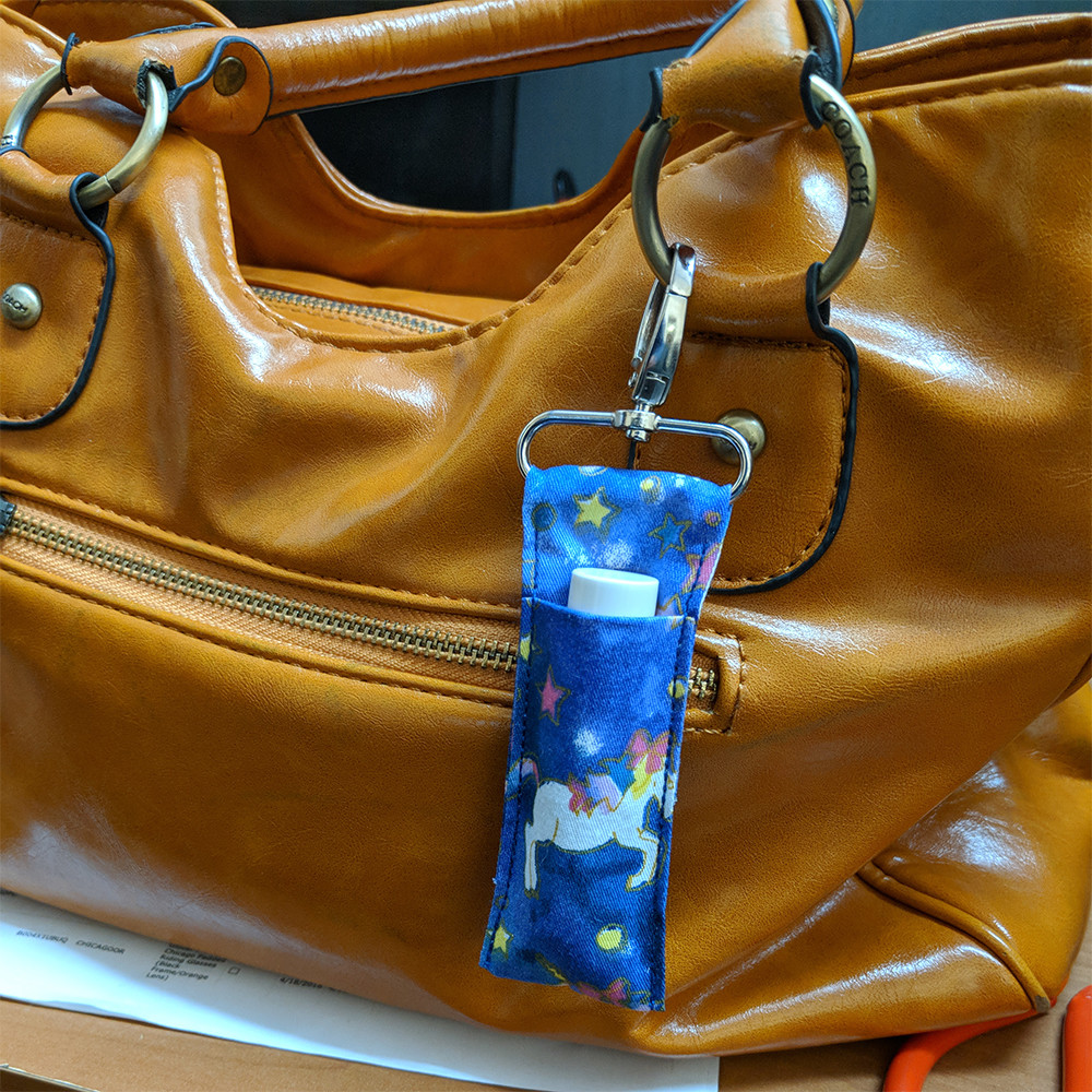 1 UNICORN Lip Balm Chapstick Holster Lipstick Holder Key Chain With ...