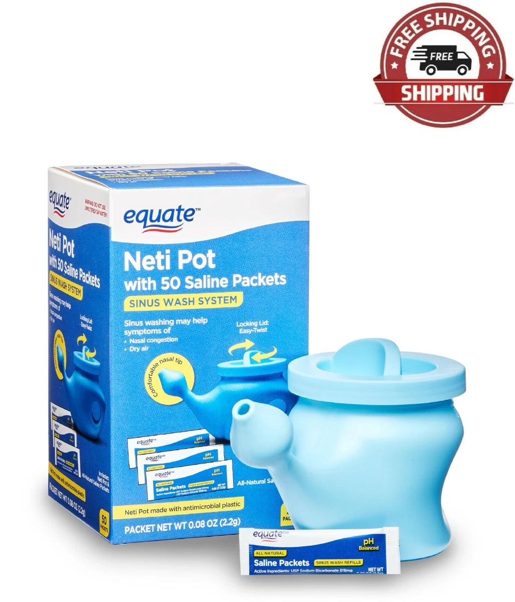 Arm Hammer Neti Pot With 50 Saline Packets, Nasal Rinse Kit, 47% OFF