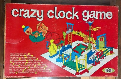 Ideal Crazy Clock Game 1964 Vintage Toys Complete in box with ...