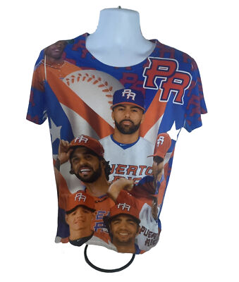 Puerto Rico Baseball Shirt Juniors XL Roberto Clemente PR Short Sleeve ...