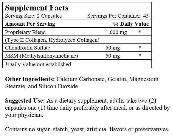 NEW Nu-Health Co-Cell Type II Collagen (90 Capsules/bottle) Free ...