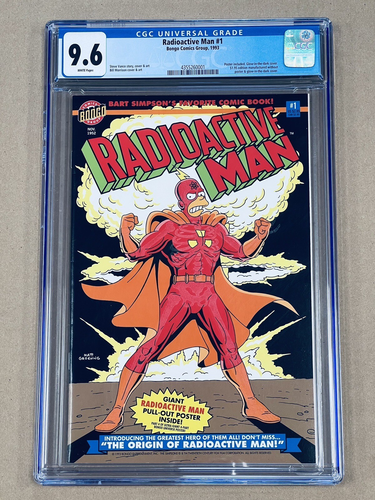Radioactive Man #1 CGC 9.6 White Pages - Glow In The Dark Cover Poster Included | eBay