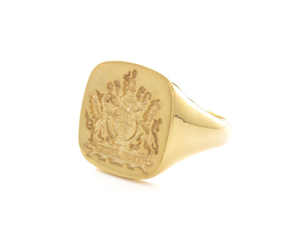 English House of Tudor Solid 14k Gold Wax Seal Signet Ring | eBay