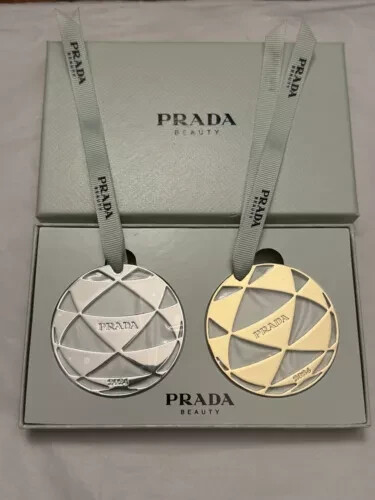 NEW PRADA Special Gold Silver Set Christmas Ornament NEW IN THE BOX | eBay