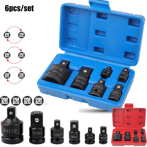 6pc 1/4 3/8 1/2 3/4 Socket Adapter Ratchet Wrench Impact Drive Reducer ...