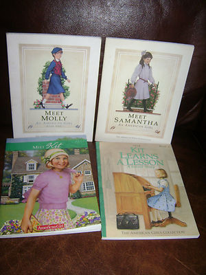 Lot of 4 Books AMERICAN GIRL Meet Molly Samantha Kit Learns a Lesson ...