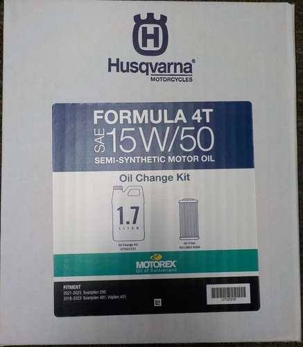 Husqvarna Motorcycles/Motorex Oil Change Kit & Filter 15W/50 (1.7L ...