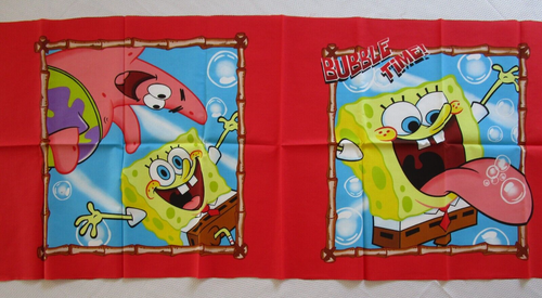 SpongeBob SquarePants Cut & Sew Craft Panel For Throw Pillowcase Bubble ...