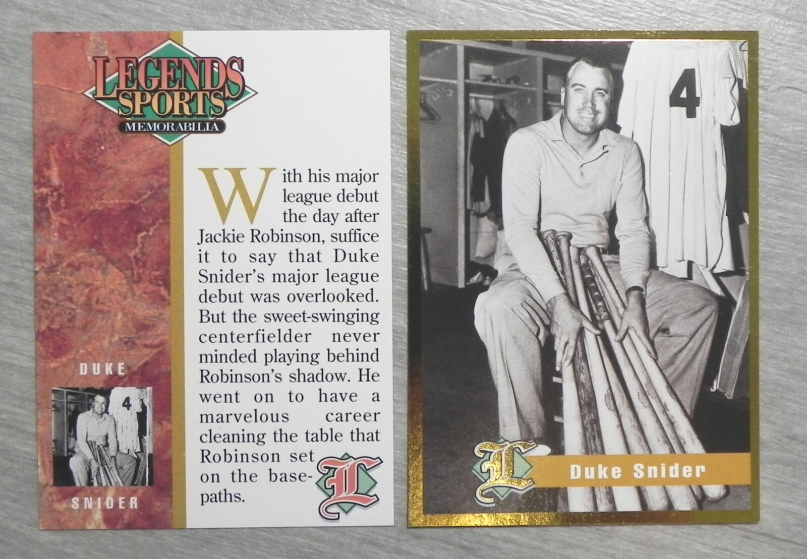 Duke Snider (1) 1998 LEGENDS Gold Card _ Smoke-Free | eBay