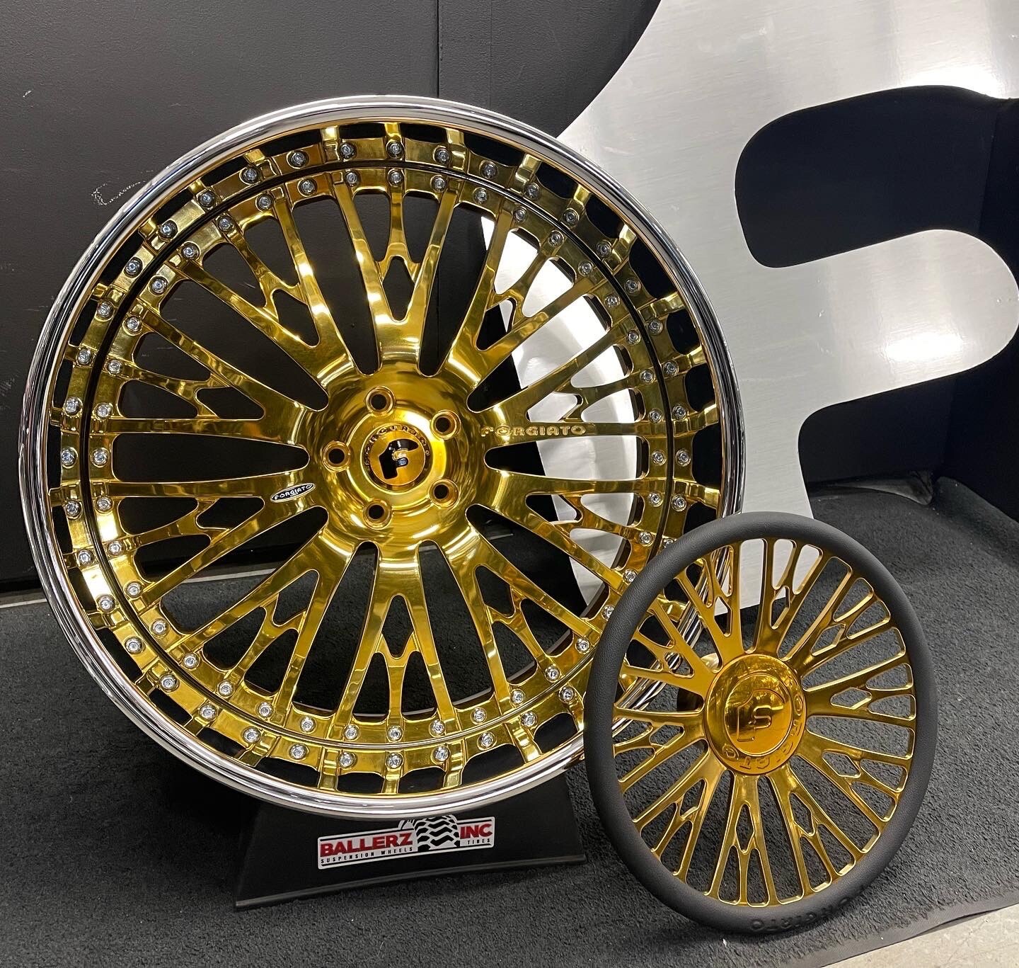 24k Gold Forgiato Rims