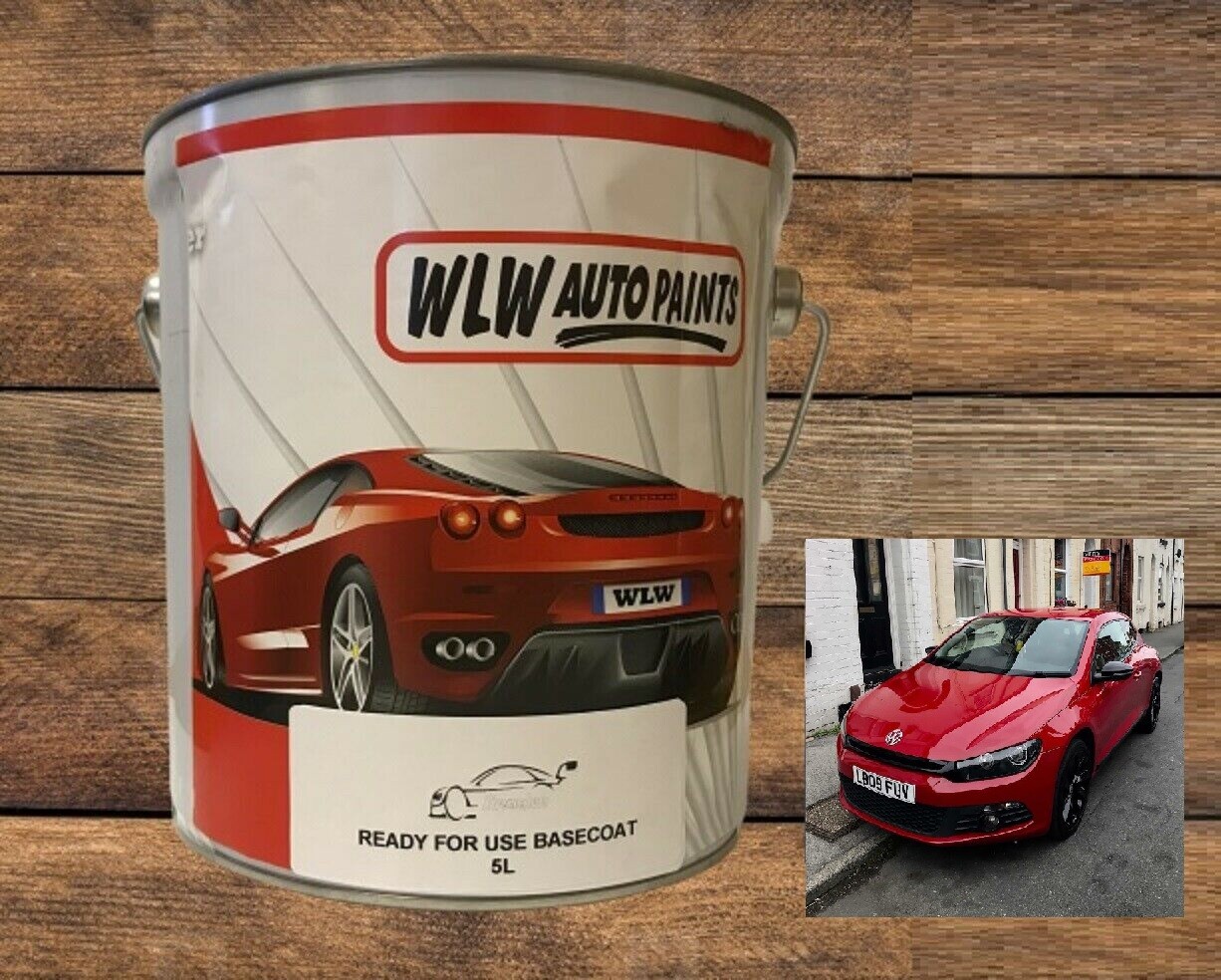 FOR VW FOR AUDI SALSA RED LA3H 2K SOLVENT BASECOAT CAR PAINT MIX READY ...