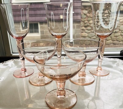 La Mediterranea Pink Water Cocktail Glass Recycled Goblet Made in Spain ...