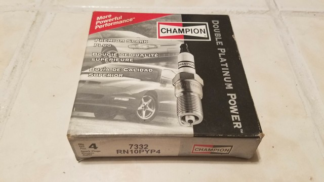 Champion Double Platinum Spark Plug 7332 RN10PYP4 (pack of 4) for sale ...