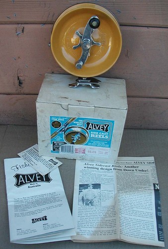 Vint. ALVEY 55-C5 SIDE-CAST Saltwater Surf FISHING REEL~Australia~NICE ...