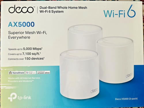 TP-Link Deco X5000 AX5000 Wi-Fi 6 Dual-Band Mesh System - 7,100 sq. ft ...