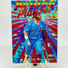 2025 Topps Chrome - Power Players Kyle Schwarber #PP-15 Black Refractor ...