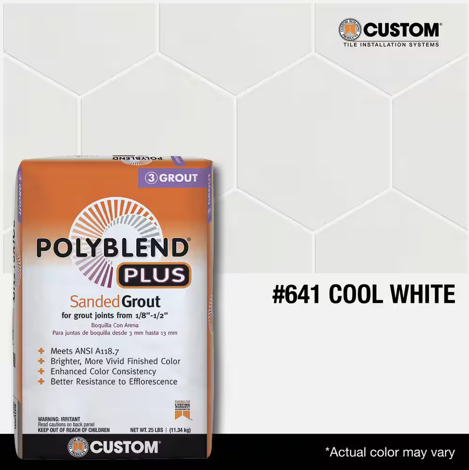 Custom Polyblend Plus Sanded Grout - 25 lbs | eBay