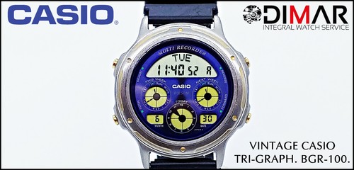 Vintage Casio BGR-100.Multi Recorder, Trigraph. QW.930.Japan. WR.50 ...