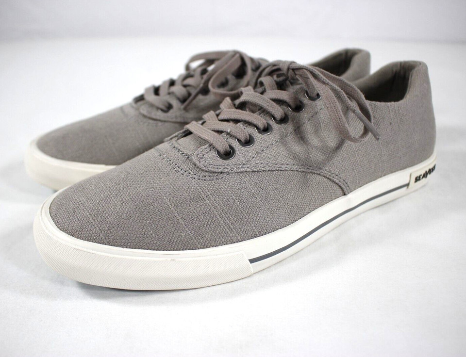 Seavees Shoes Men's 8.5 Hermosa Plimsoll Standard Vintage Washed Linen ...